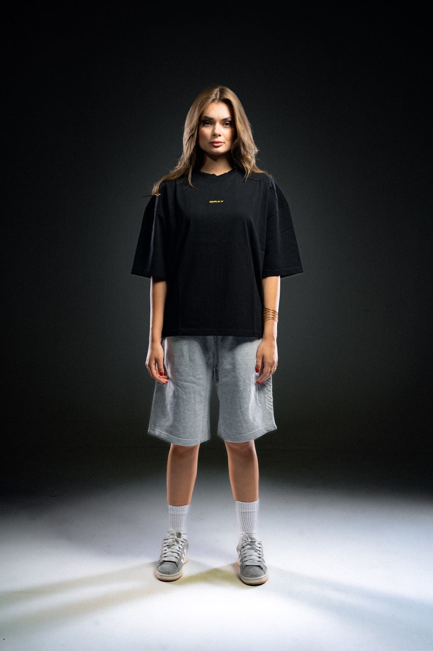 Black Basic T-shirt – Gray